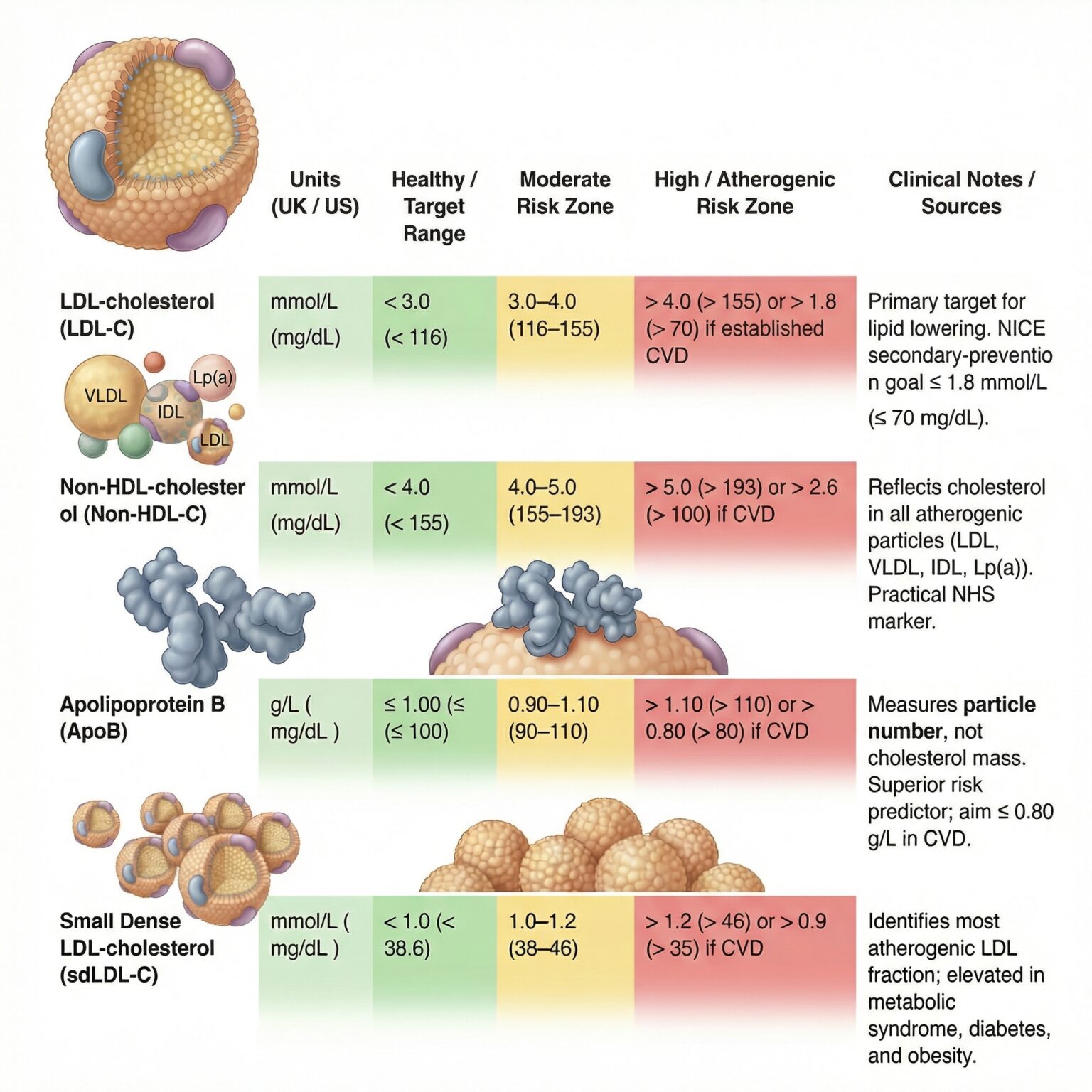 UK Cholesterol, Apo B, LDL-C Targets | Surrey Cardiovascular Clinic